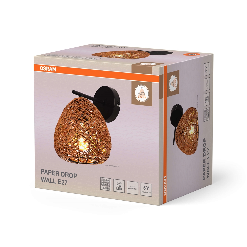 Osram Decor Paper Drop Wandleuchte, beige | Lamper-shop.de